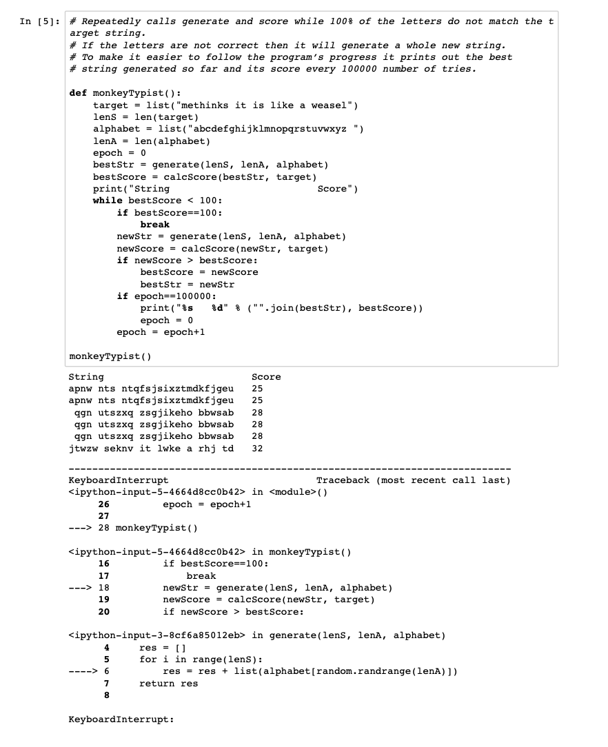 Prelude: The monkey typist The infinte monkey theorem | Chegg.com