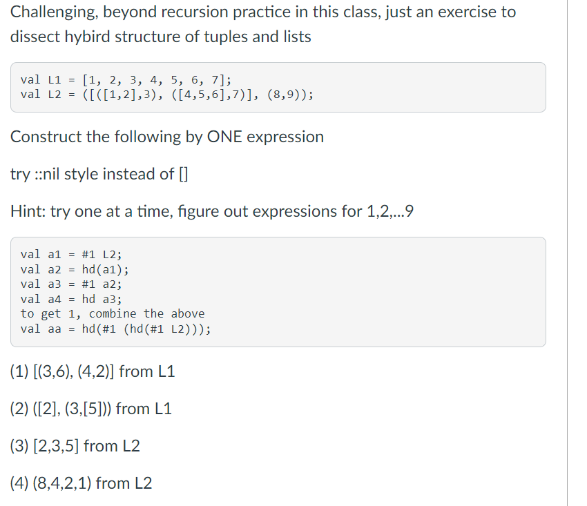 Solved Challenging Beyond Recursion Practice In This Class 