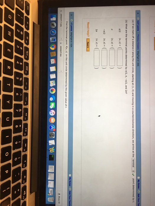 Solved If we mark off a distance t along the unit circle, | Chegg.com