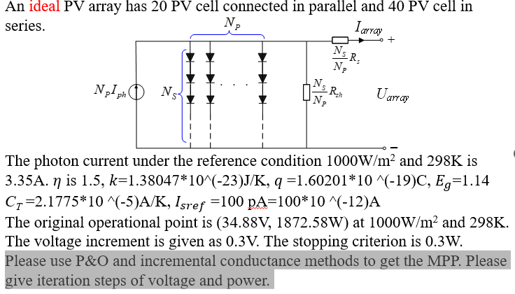 Solved The photon current under the reference condition 1000 | Chegg.com