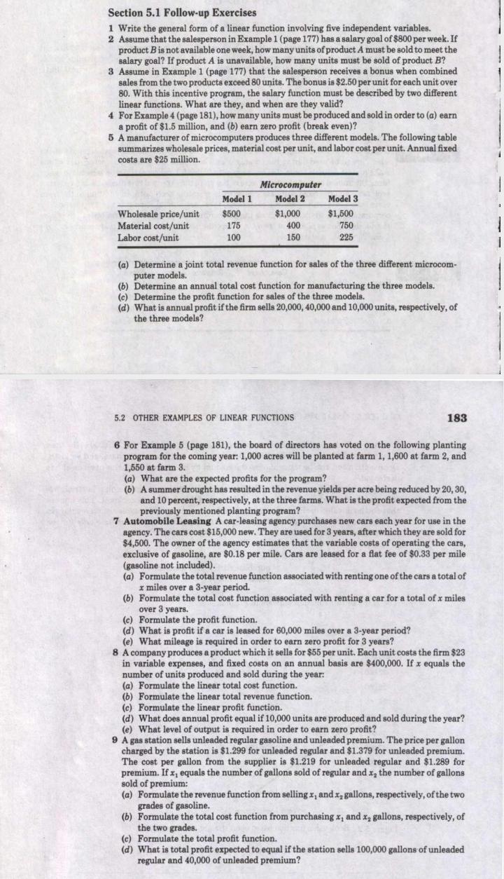 Solved Section 5.1 Follow-up Exercises 1 Write the general | Chegg.com