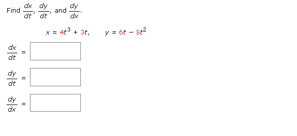 Solved \\( \\begin{array}{l}\\text { Find } \\frac{d x}{d | Chegg.com