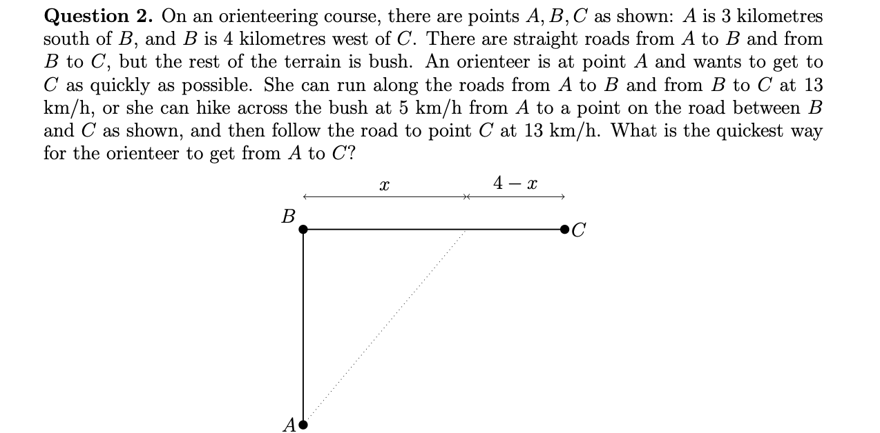 Solved Question 2. On an orienteering course, there are | Chegg.com