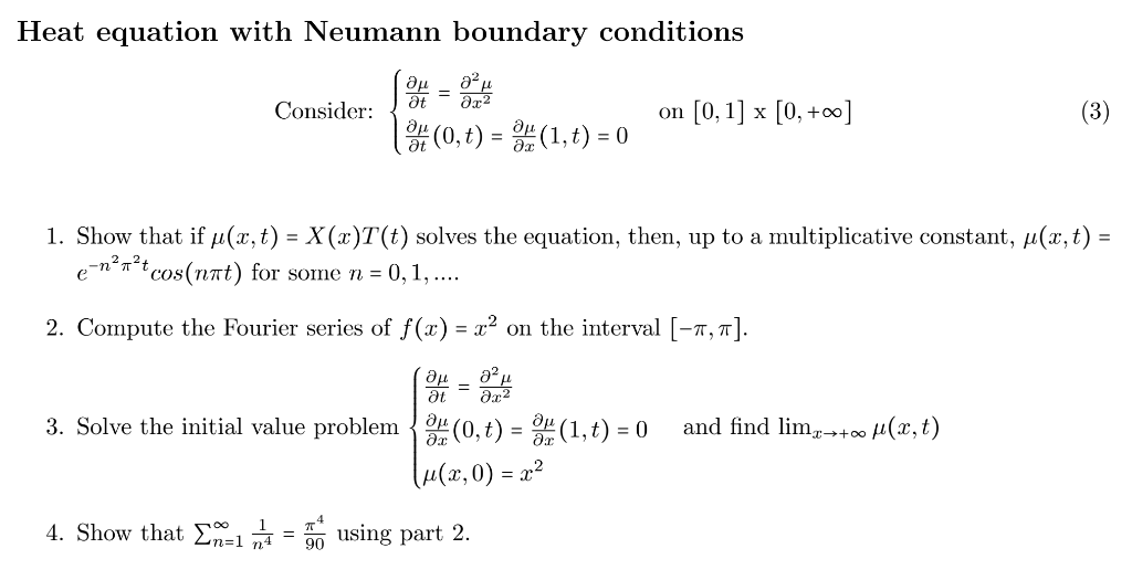 Heat Equation With Neumann Boundary Conditions Au дх2
