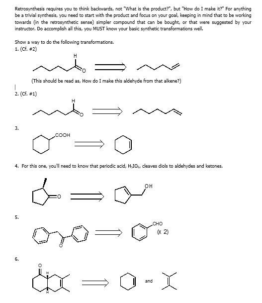 Solved Retrosynthesis requires you to think backwards, not | Chegg.com