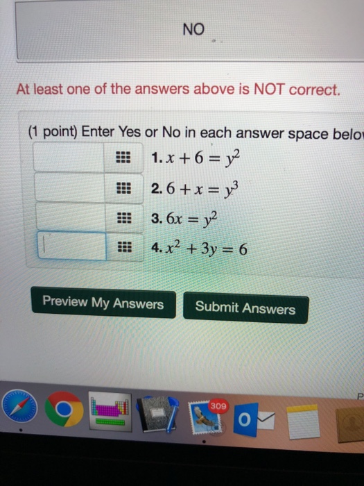 Solved Enter yes or no in each answer space below to | Chegg.com
