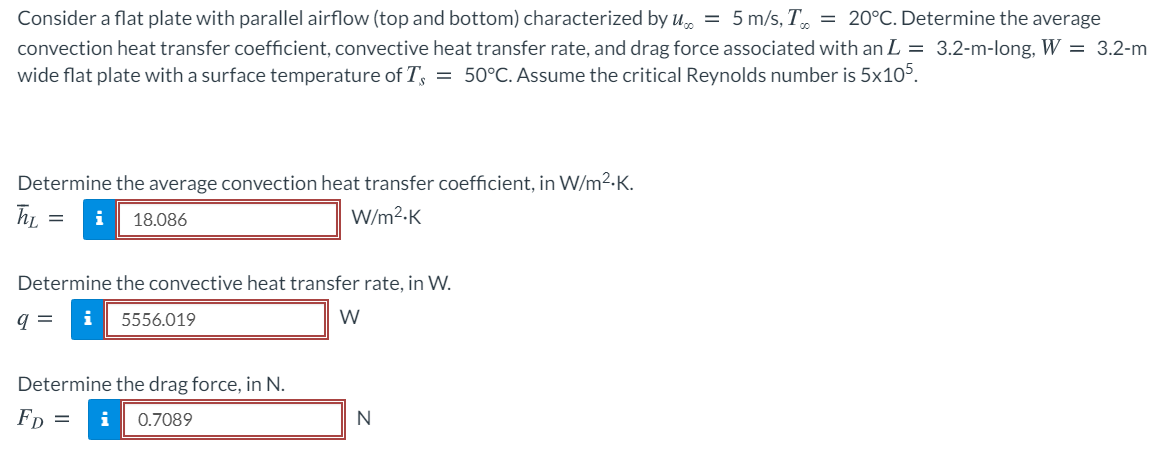 Solved Consider a flat plate with parallel airflow (top and | Chegg.com