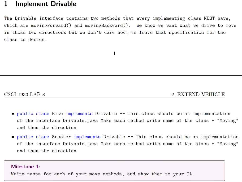 Solved public interface Drivable { public | Chegg.com