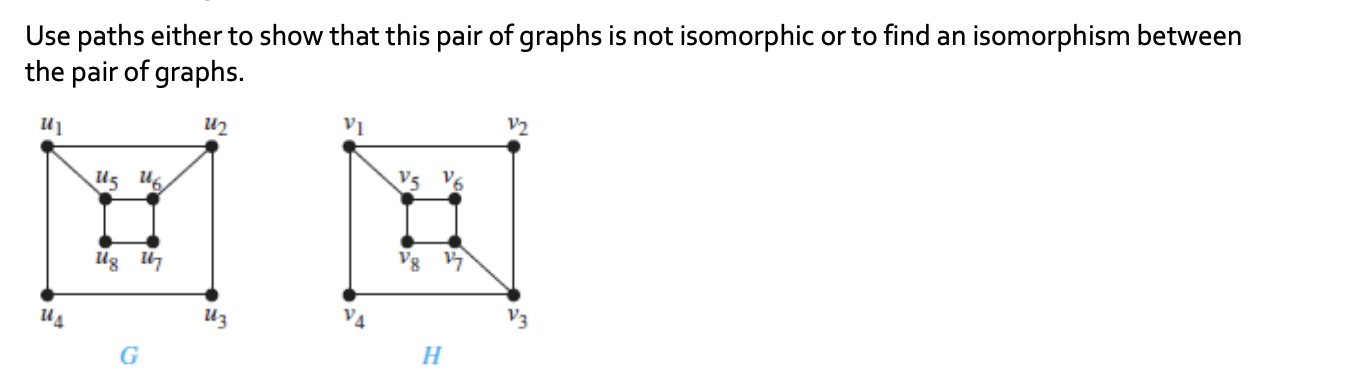 Solved Use paths either to show that this pair of graphs is | Chegg.com
