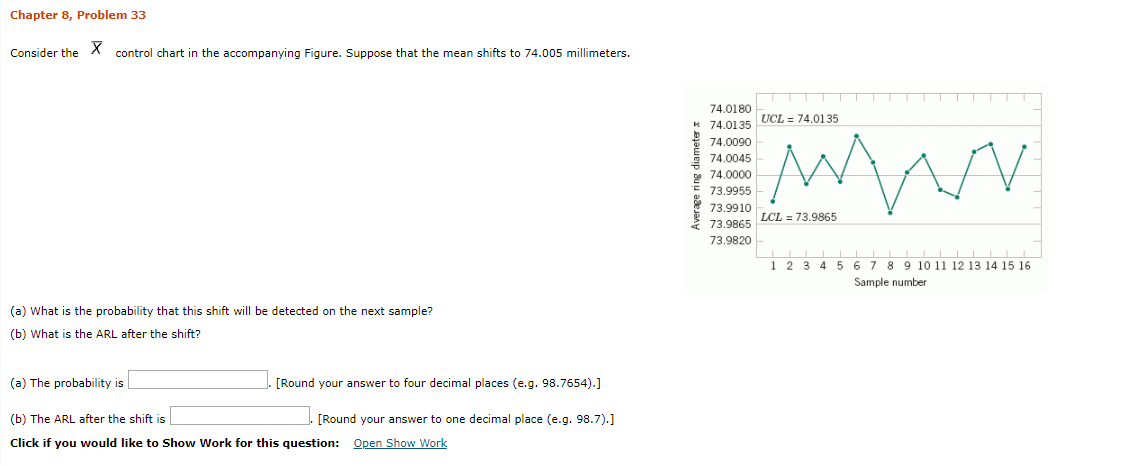 Solved Chapter 8, Problem 33 Consider the control chart in | Chegg.com
