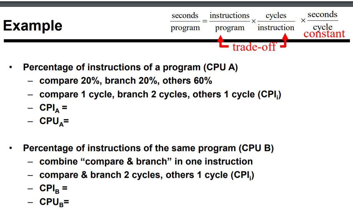 seconds instructions Example cycles instruction | Chegg.com