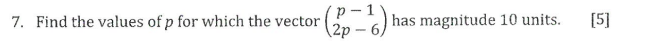 Solved Find the values of p ﻿for which the vector | Chegg.com