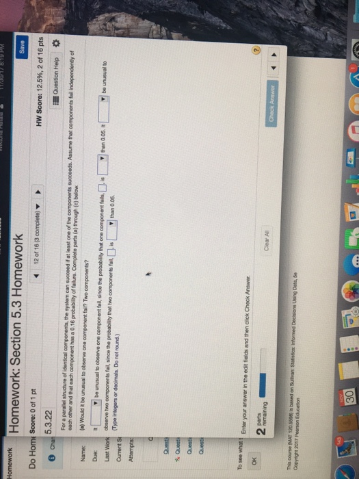 Solved Homework Section 5 3 Homework Do Score 0 Of 1 Pt