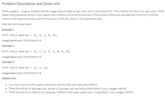 Solved Problem Description and Given Into Write a public | Chegg.com