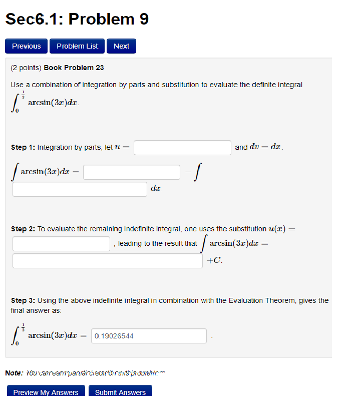 Solved Sec6.1: Problem 9 Previous Problem List Next (2 | Chegg.com