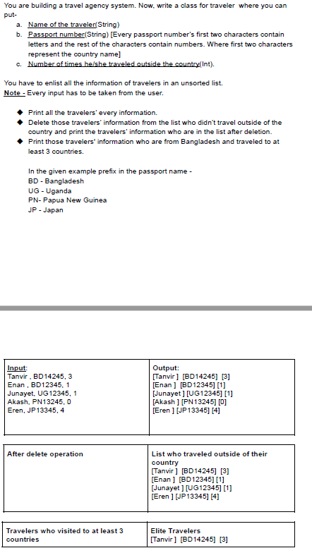 Solved put- You are building a travel agency system. Now, | Chegg.com