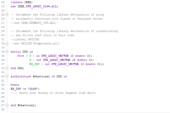Complete VHDL code for DDD (Decimal Decoder), | Chegg.com