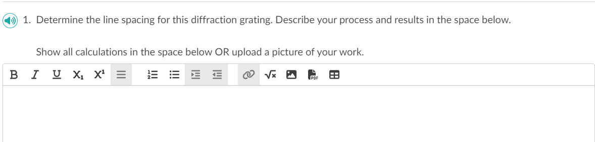 Solved 1. Determine the line spacing for this diffraction | Chegg.com