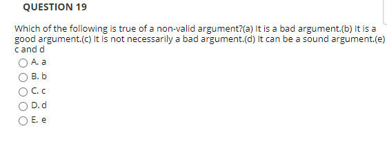 Solved QUESTION 17 True or false: A good non-deductive | Chegg.com