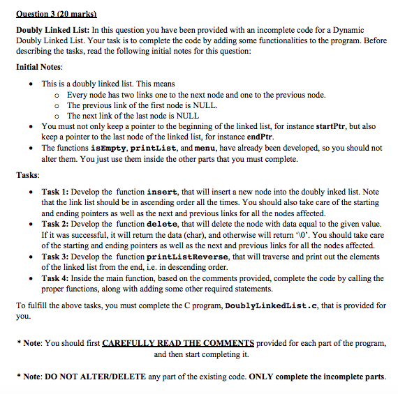 Solved // Ordered Doubly-LinkedList #include | Chegg.com