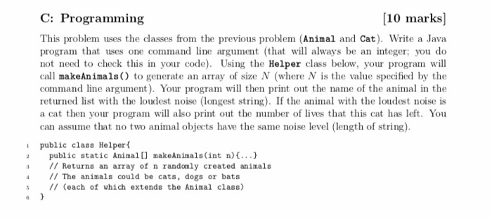 Solved B Programming 10 Marks Write A Concrete Java Class