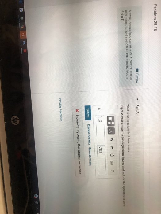 Solved Problem 29.18 Part A 54 nT cm | Chegg.com