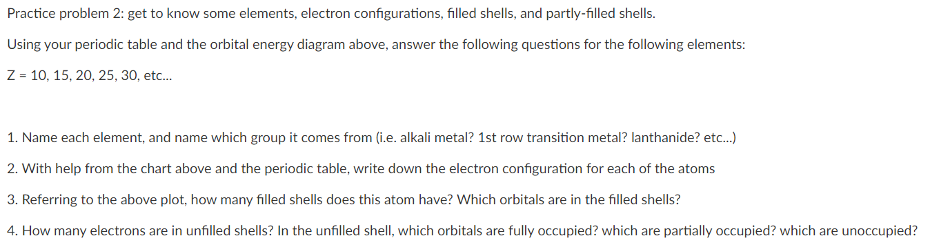 Solved Practice problem 2: get to know some elements, | Chegg.com