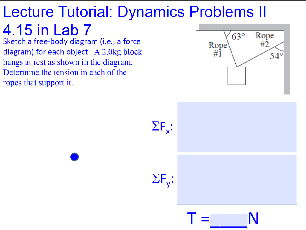 Solved Lecture Tutorial: Dynamics Problems II 4.15 in Lab 7 | Chegg.com