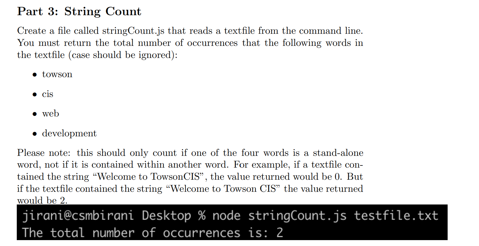 Solved Part 3 String Count Create A File Called 0153