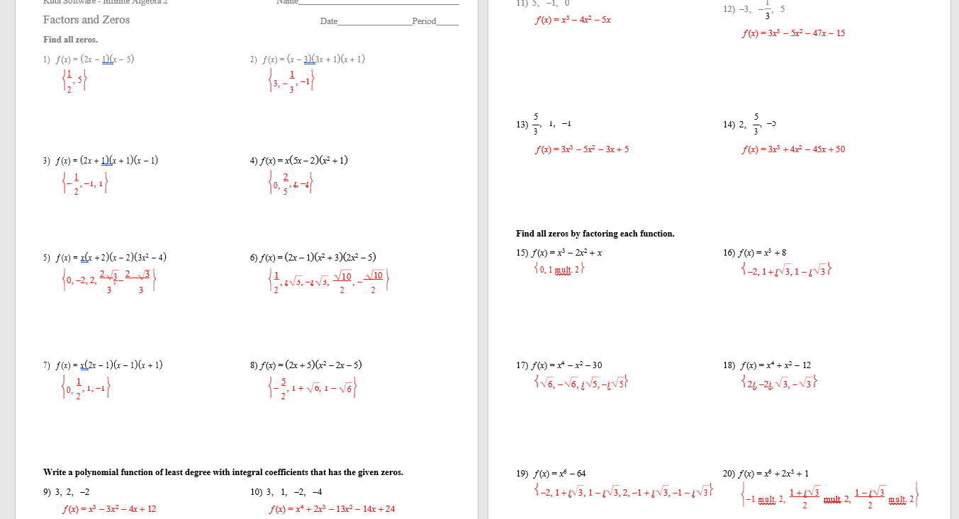 Solved hugeba 11)),-1, f(x) = x3 - 4x2 - 5x 12) -3, 5 | Chegg.com