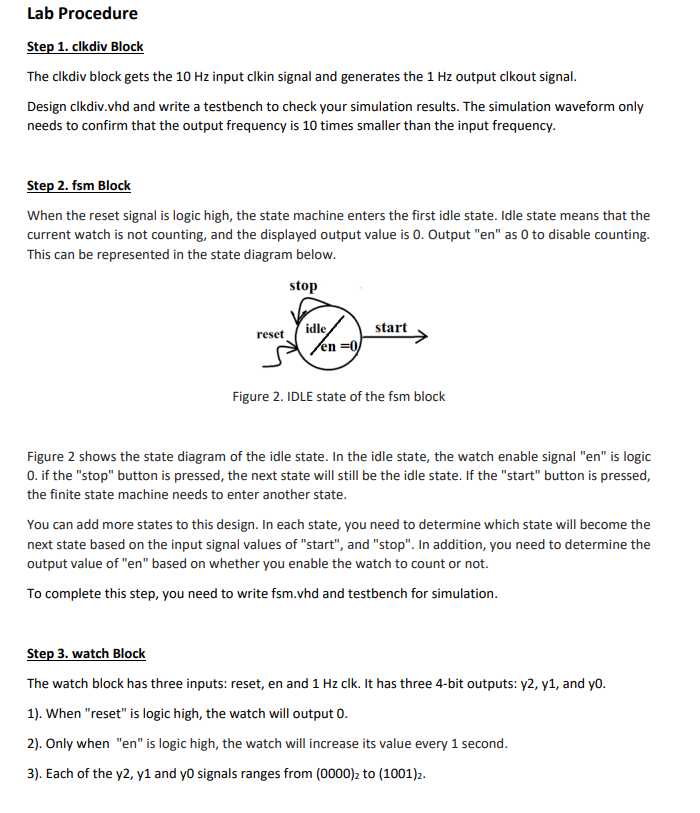 Solved Lab 4 Part 4: Stopwatch Design This project is to | Chegg.com