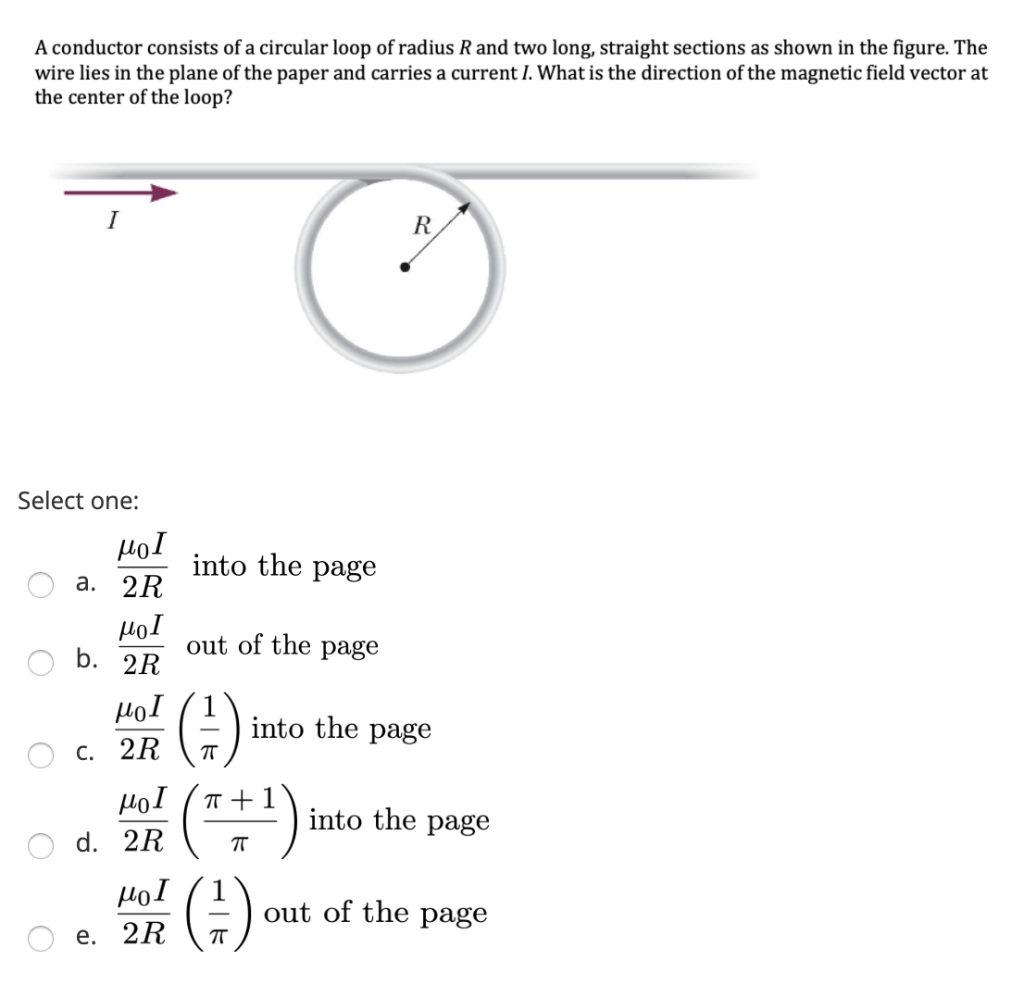 Solved A conductor consists of a circular loop of radius R | Chegg.com