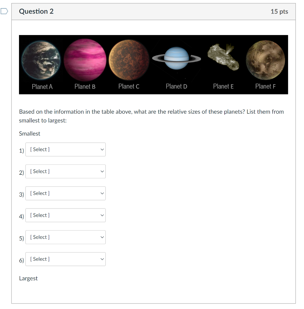 Solved Planetary Composition (Surface Density Surface Name | Chegg.com