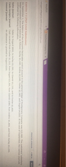 Solved /ma BACK Exercise 7-3 (Part Level Submission) on | Chegg.com