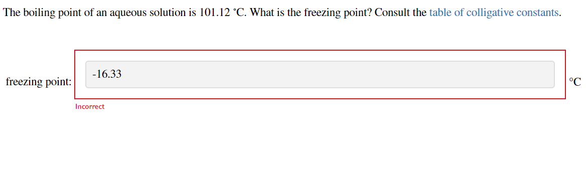 Solved The boiling point of an aqueous solution is 101.12∘C. | Chegg.com