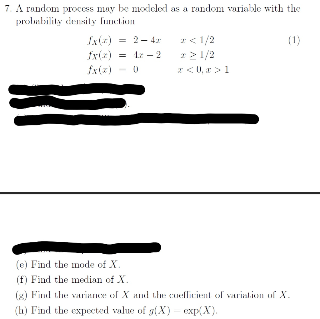Solved (. A random process may be modeled as a random | Chegg.com