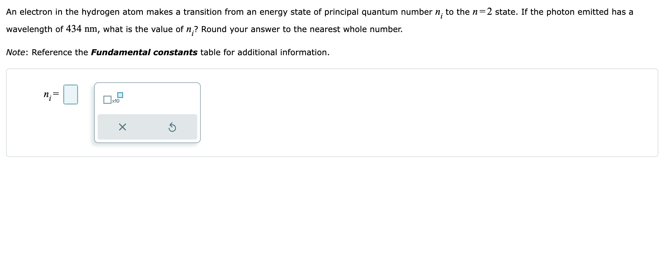 Solved An Electron In The Hydrogen Atom Makes A Transition