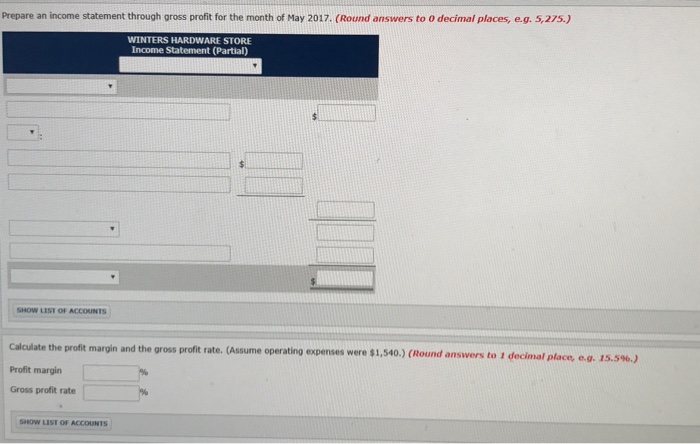 Solved Problem 5-1A Winters Hardware Store completed the | Chegg.com