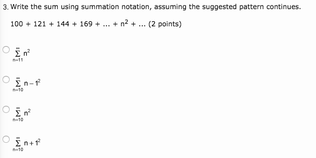 Solved 2 Write The Sum Using Summation Notation Assuming