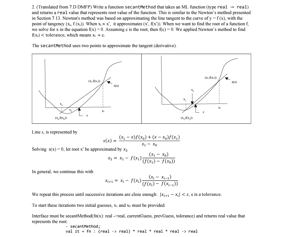 Solved (Translated from 7.D DMFP) ﻿Write a function | Chegg.com