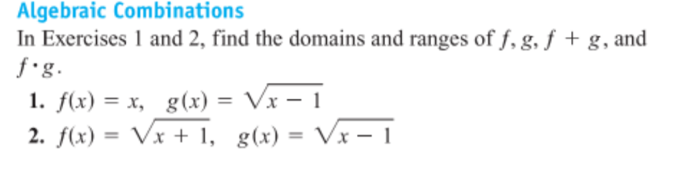 Solved Algebraic Combinations In Exercises 1 and 2, find the | Chegg.com