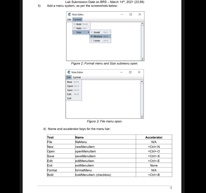Assignment 1: Notepad Editor UI The demonstration | Chegg.com