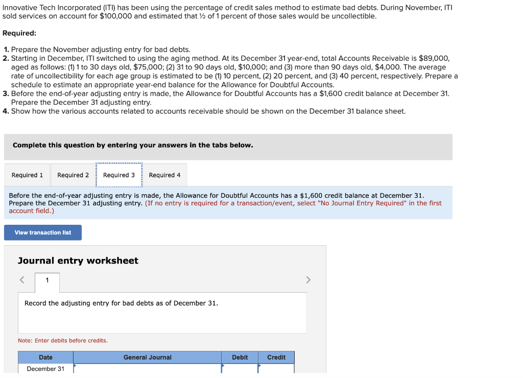 Solved E8-8 (Static) Recording and Reporting Allowance for | Chegg.com