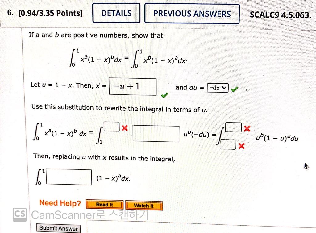 Solved 6. [0.94/3.35 Points] DETAILS PREVIOUS ANSWERS SCALC9 | Chegg.com