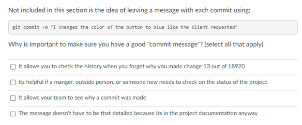 Solved Not included in this section is the idea of leaving a | Chegg.com