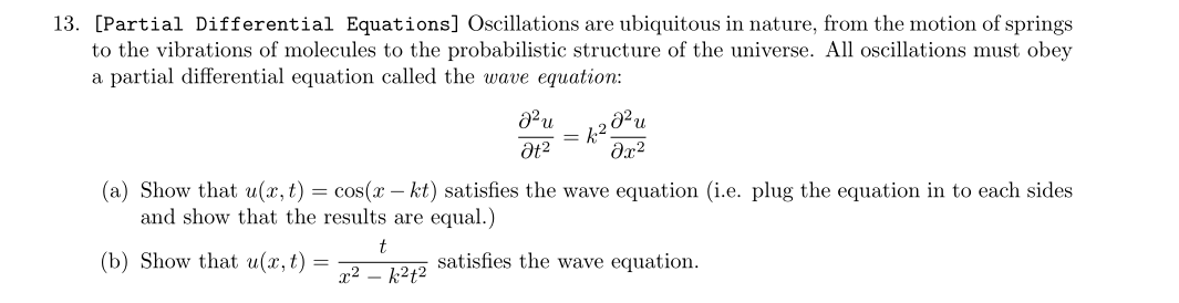 Solved 3. [Partial Differential Equations] Oscillations are | Chegg.com