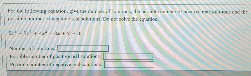 Solved For the following equation, give the number of | Chegg.com