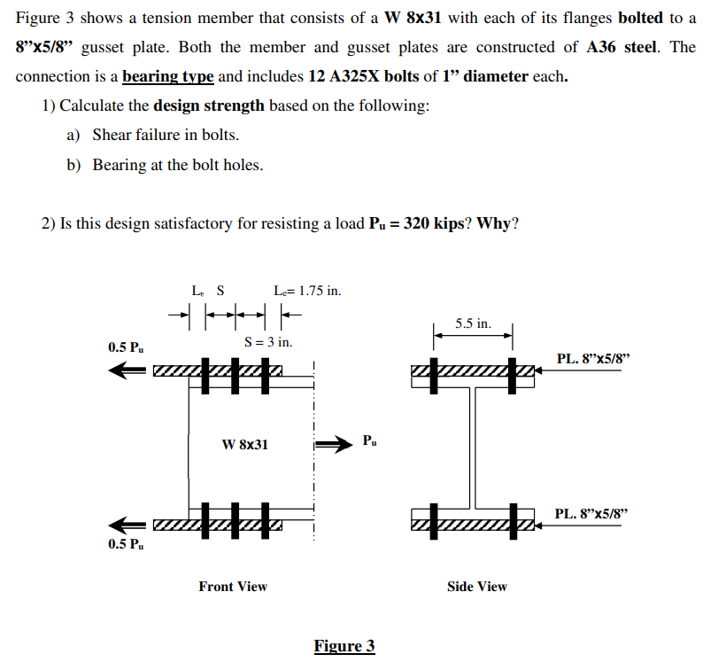 Solved Figure 3 shows a tension member that consists of a | Chegg.com