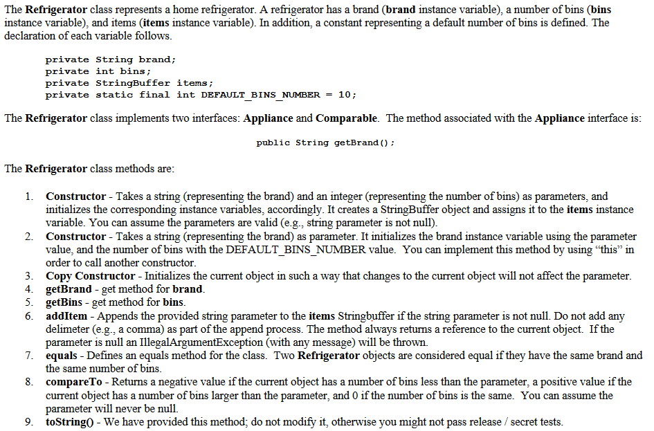 Solved ---The provided toString--- public String | Chegg.com
