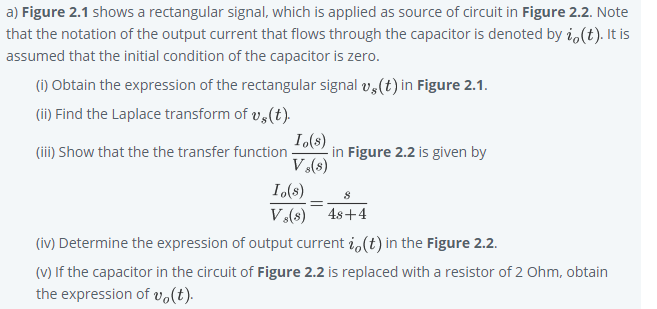 Solved a) Figure 2.1 shows a rectangular signal, which is | Chegg.com